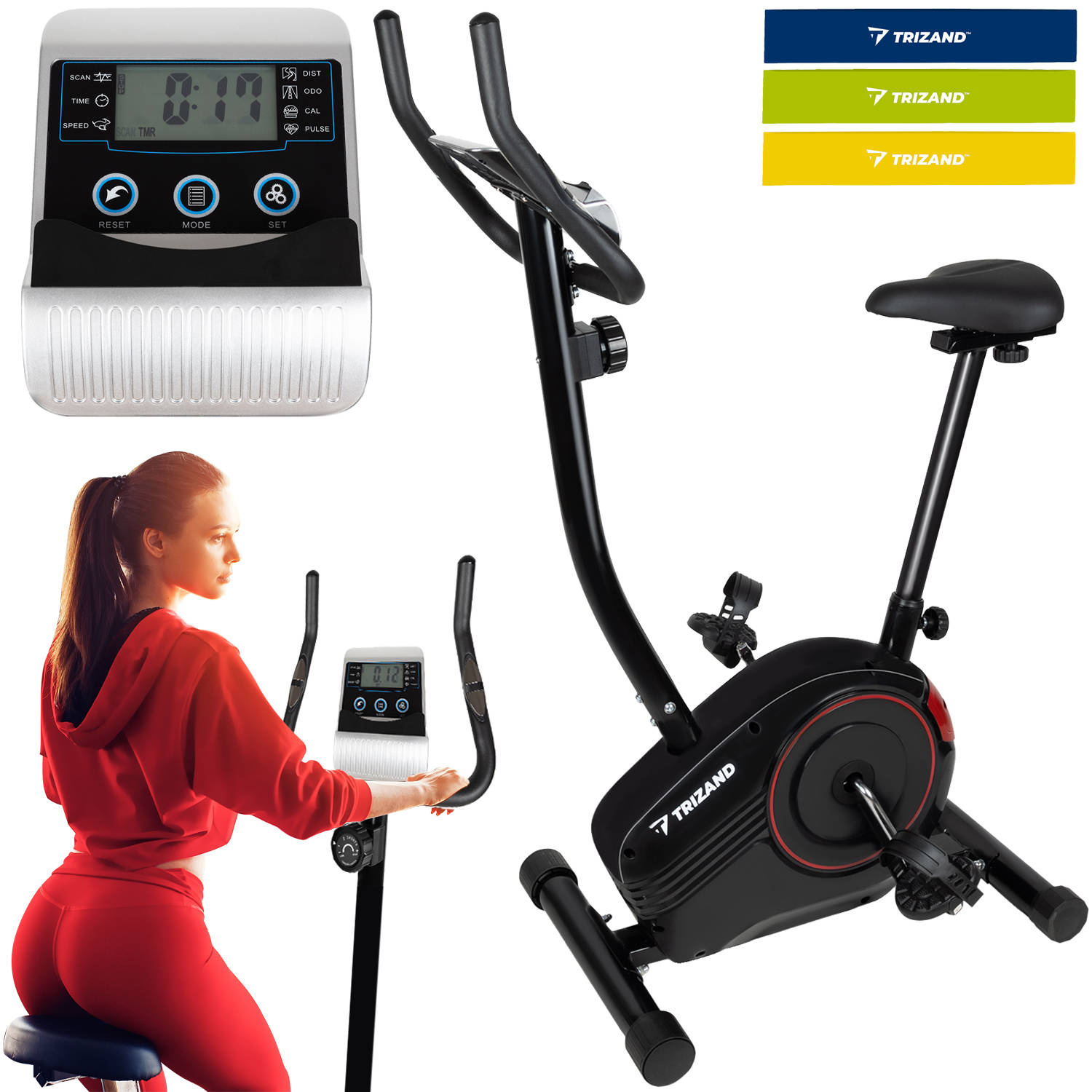 Rower Treningowy Rowerek Stacjonarny +Gumy TRIZAND | KATEGORIE \ Sport ...